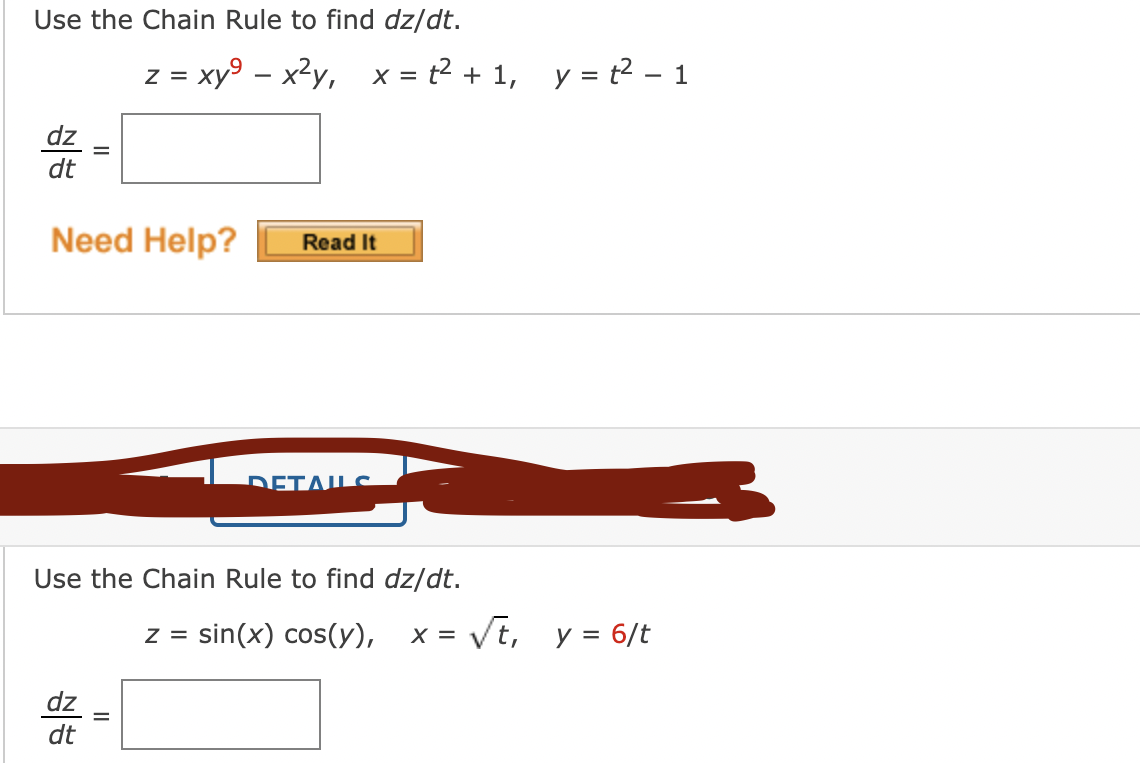 Solved Use the Chain Rule to find dz/dt. | Chegg.com