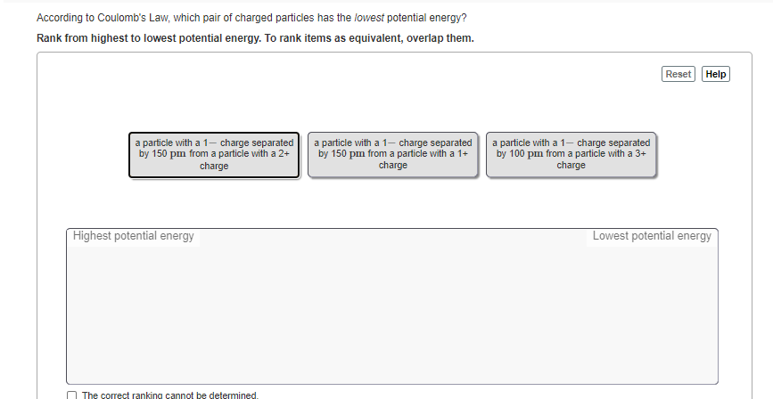 [solved]-According To Coulombs Law Which Pair Of Charged Particles Has ...