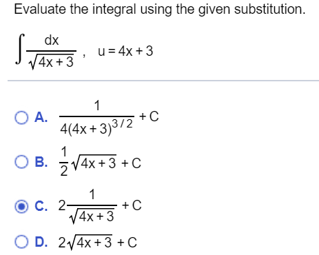 Solved Use a change of variables or the table to evaluate | Chegg.com