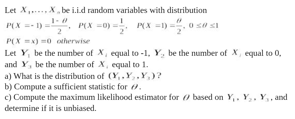 Solved Let X1,…,Xn, be i.i.d random variables with | Chegg.com