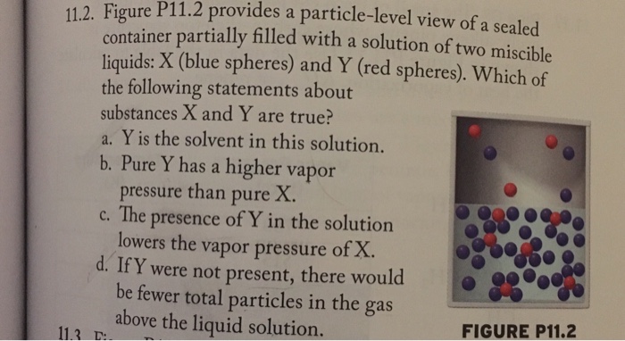 Solved 11. . Figure P11.2 provides a particle-level view of | Chegg.com