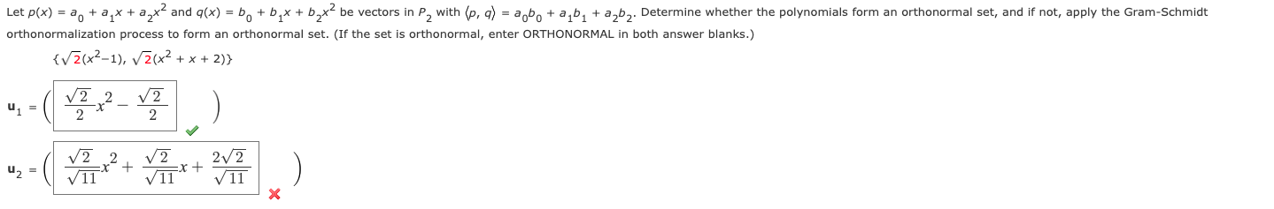 Solved orthonormalization process to form an orthonormal | Chegg.com