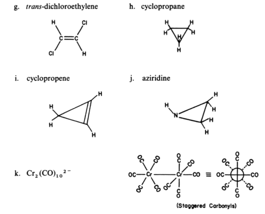 Solved 1-10. Assign each molecule below to the proper point | Chegg.com