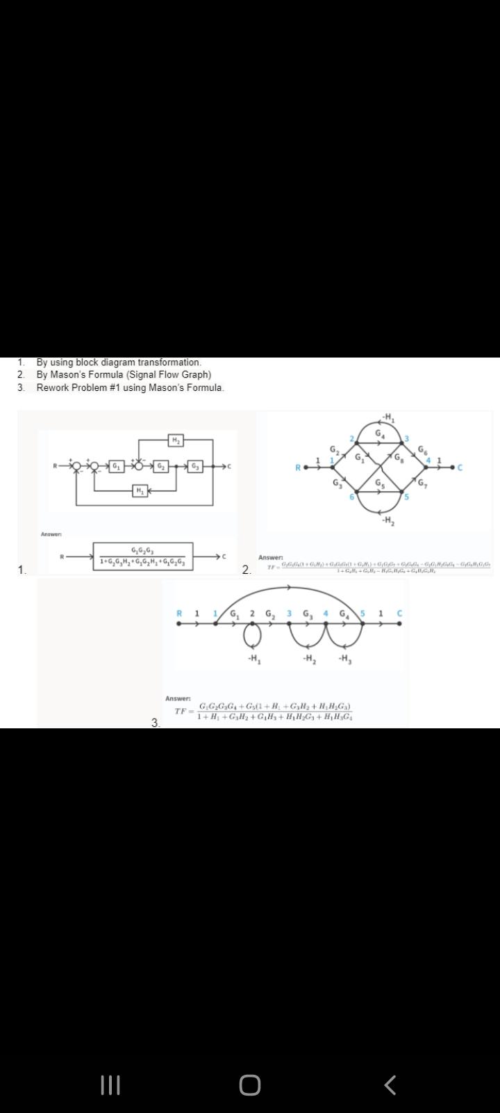 Solved 1 By using block diagram transformation 2 By Mason's | Chegg.com