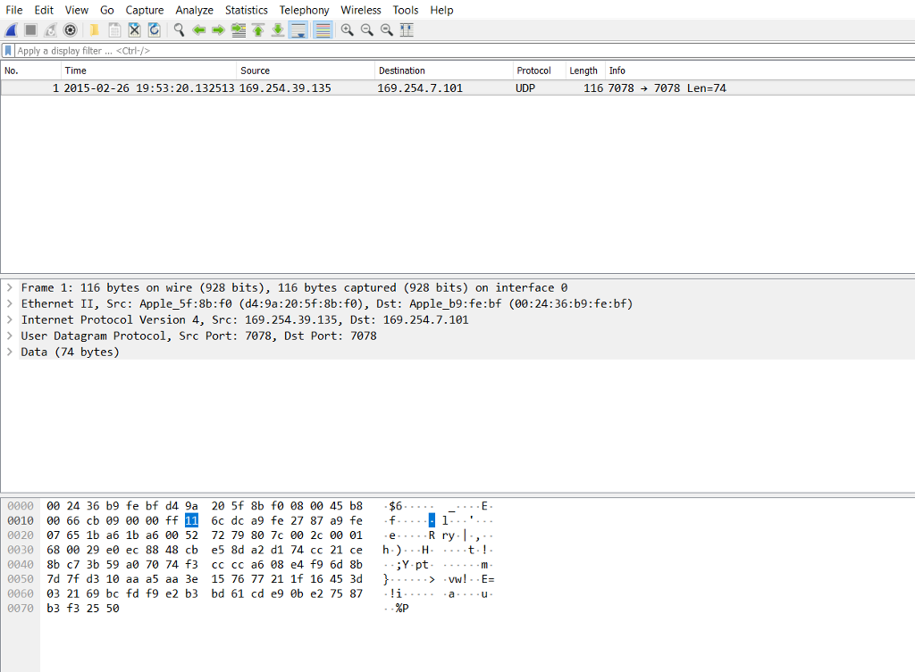 Solved File Edit View Go Capture Analyze Statistics | Chegg.com