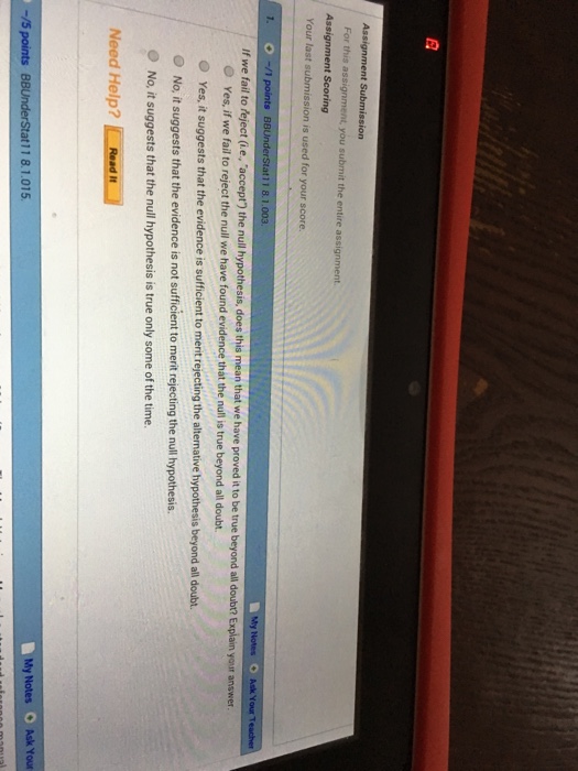 Solved If we fail to reject (i.e., "accept") the null | Chegg.com