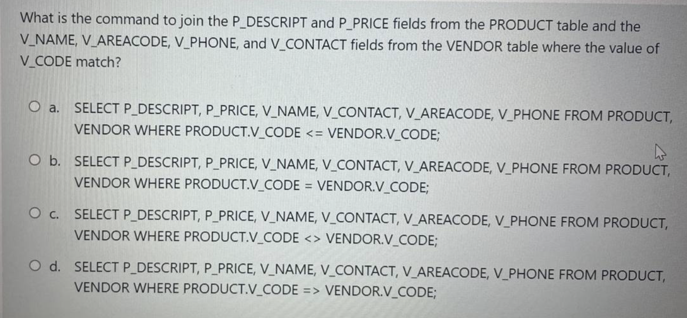 Solved A is a query (SELECT statement) inside a query. O a. | Chegg.com