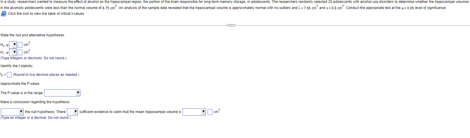Solved Click the icon to view the table of critical | Chegg.com