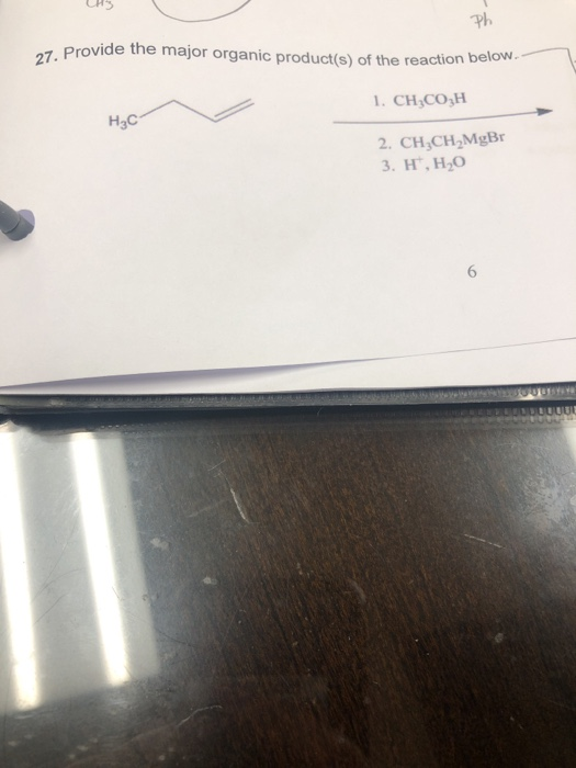 Solved Provide the major organic product(s) of the reaction | Chegg.com