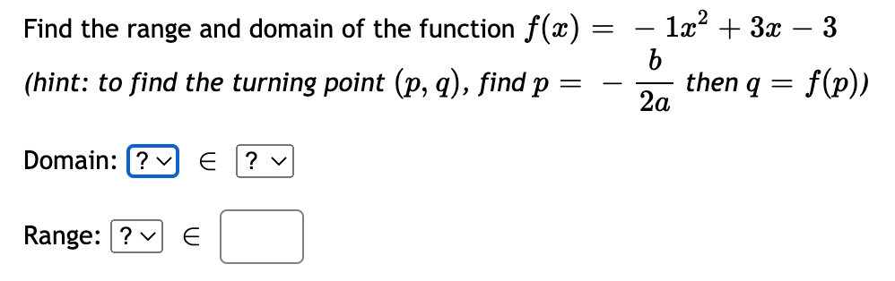 Solved DOMAIN: ?- X, Y ∈ ?- Z, R, Q RANGE: ?- X, Y ∈ ______ | Chegg.com