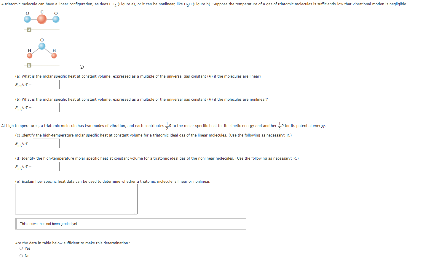 Solved A Triatomic Molecule Can Have A Linear Configuration