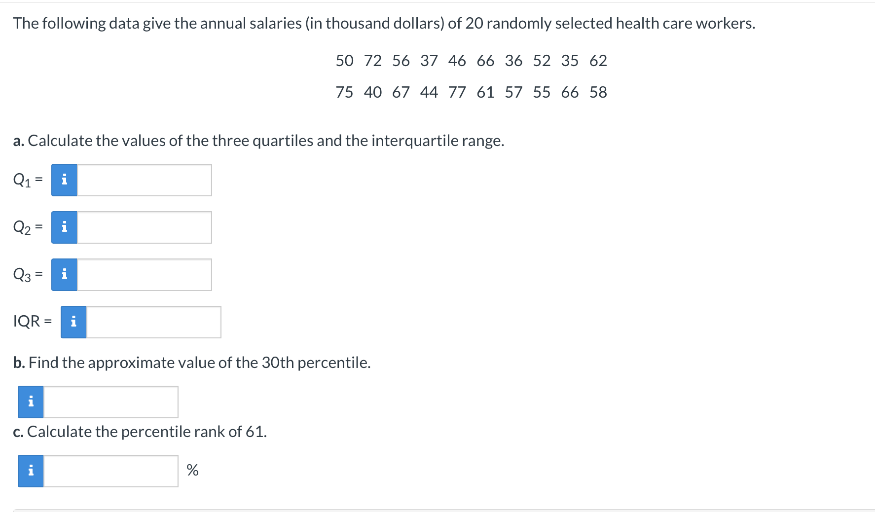 Solved The following data give the annual salaries (in | Chegg.com