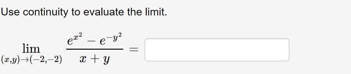 Solved Use continuity to evaluate the limit. | Chegg.com