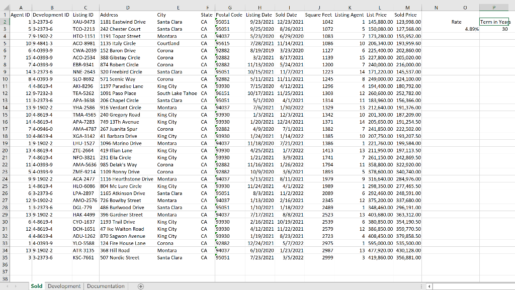 Using the values and Cells in the excel | Chegg.com