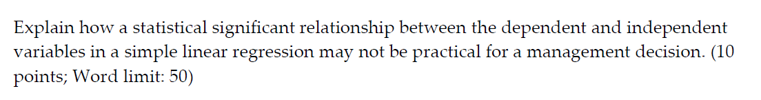 Solved Explain how a statistical significant relationship | Chegg.com