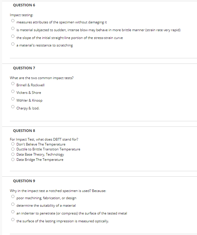Solved QUESTION 1 In Charpy impact test on steel specimen, | Chegg.com