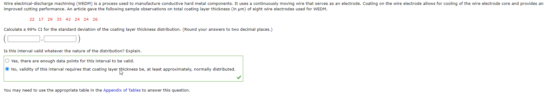 Solved improved cutting performance. An article gave the | Chegg.com