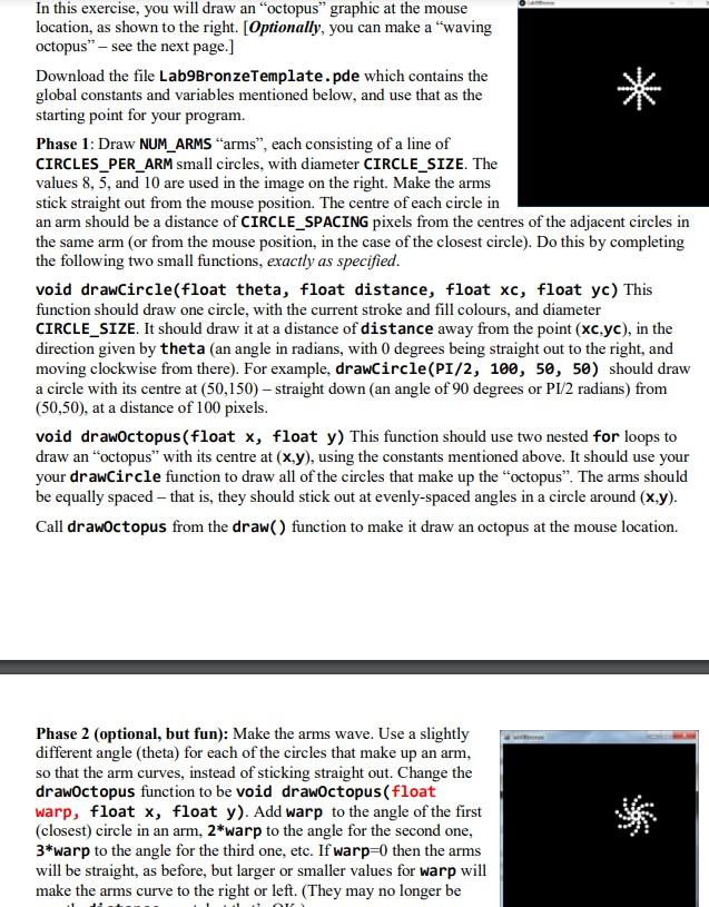 Solved In this exercise, you will draw an "octopus" graphic | Chegg.com