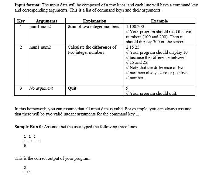 Solved Input format: The input data will be composed of a | Chegg.com