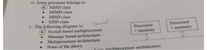 Solved Iv Array Processor Belongs To Simd Class Mimd Class 8971