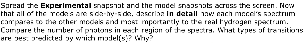 Solved Spread the Experimental snapshot and the model | Chegg.com