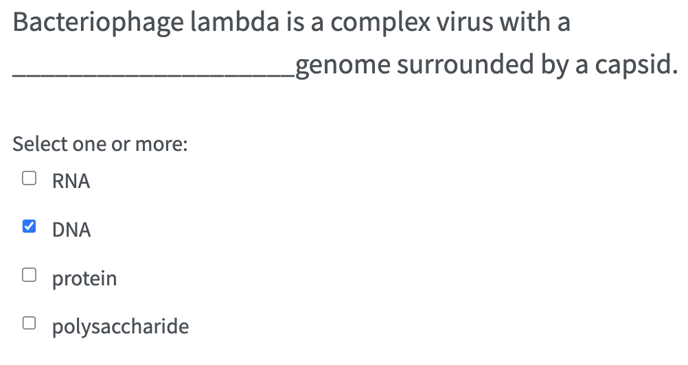 Solved Bacteriophage lambda is a complex virus with a genome | Chegg.com