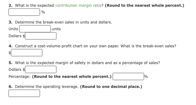 Repulred:2. What is the expected contribution margin | Chegg.com