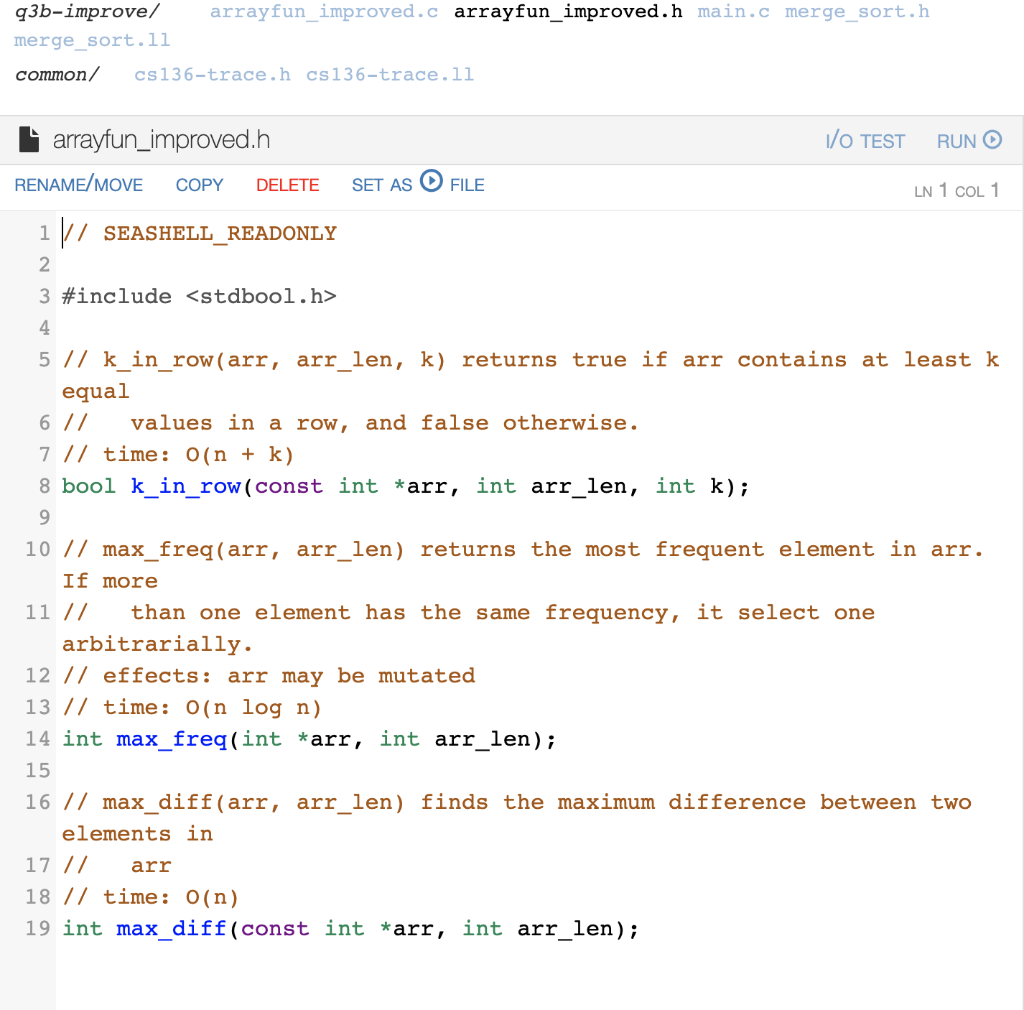 Question 3: Analyze and Improve [6 marks correctness] | Chegg.com