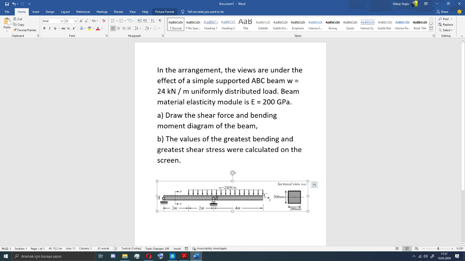 Solved 50 Document1 - Word Gökay Gegina Home Insert Design | Chegg.com