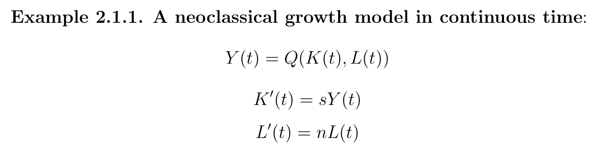 Solved Consider the neoclassical growth model in Example | Chegg.com