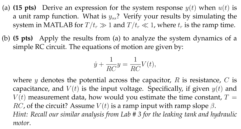 In class we studied the transient input-output (IO) | Chegg.com