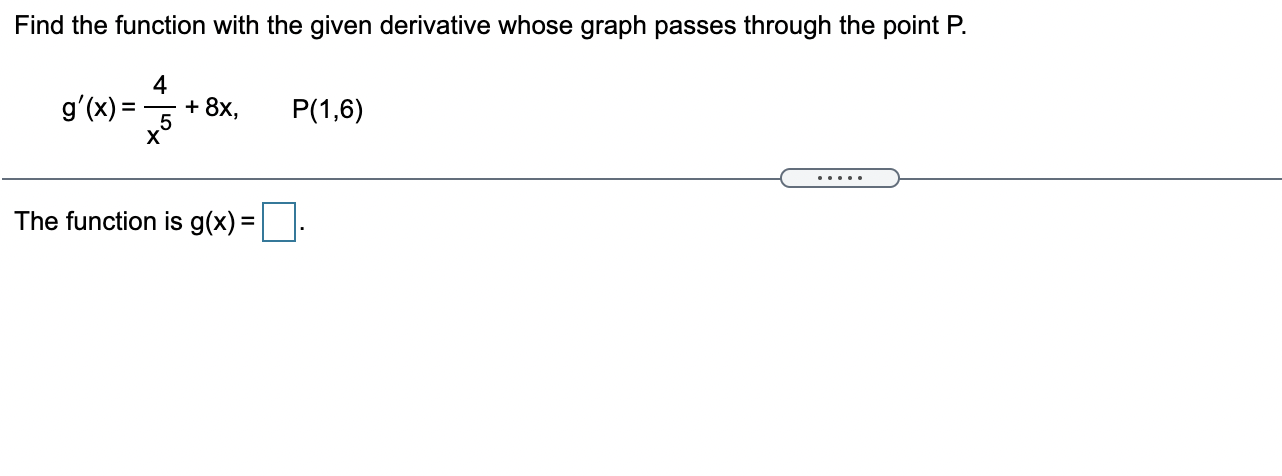 Solved Find the function with the given derivative whose | Chegg.com