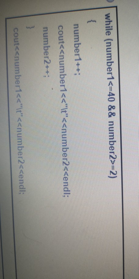 Solved Suppose that number1 and number2 are integer | Chegg.com