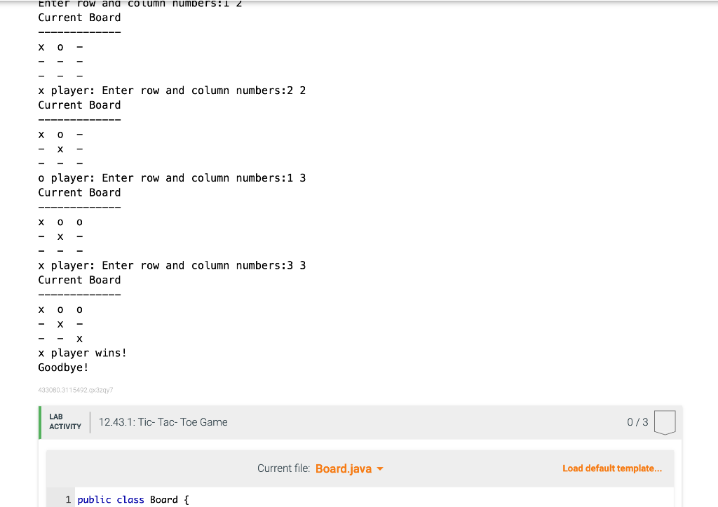 Solved This project creates a simple Tic-Tac-Toe game. You | Chegg.com