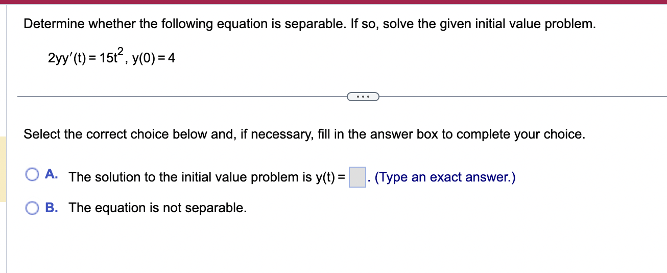 Solved 2zDetermine whether the following equation is | Chegg.com