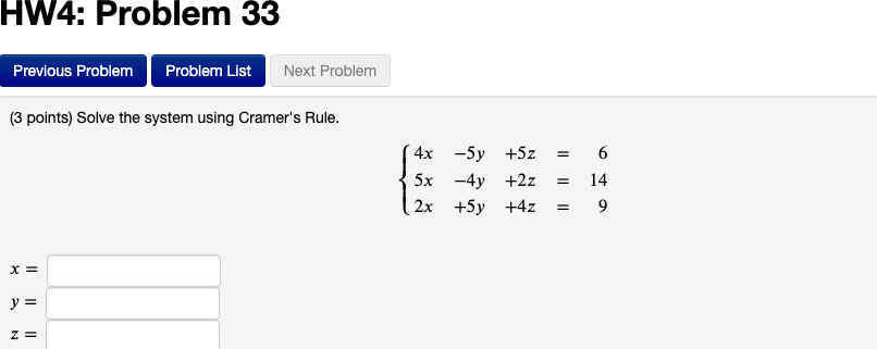 Solved HW4: Problem 30 Previous Problem Problem List Next | Chegg.com Solved HW4: Problem 30 Previous Problem Problem List Next | Chegg.com