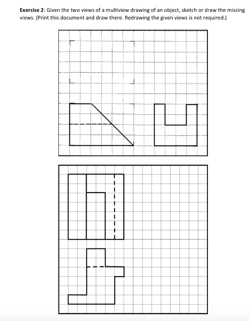 Solved Exercise 2 Given The Two Views Of A Multiview
