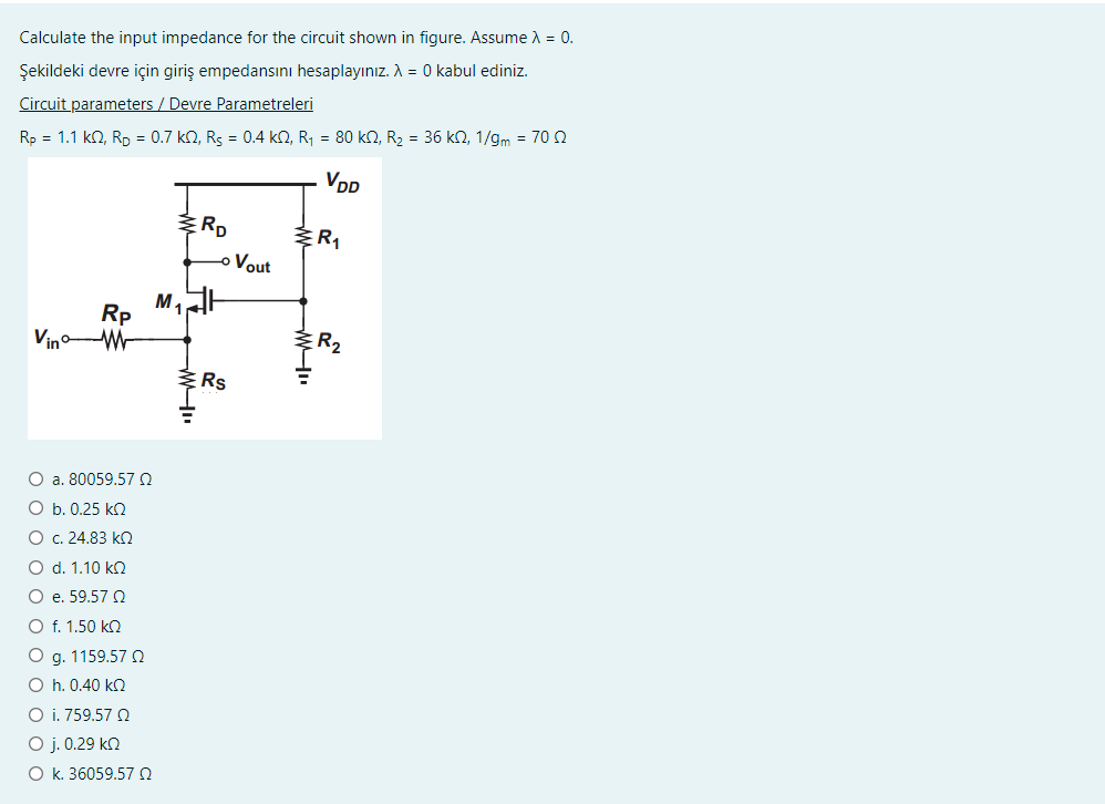 Solved Calculate the input impedance for the circuit shown | Chegg.com