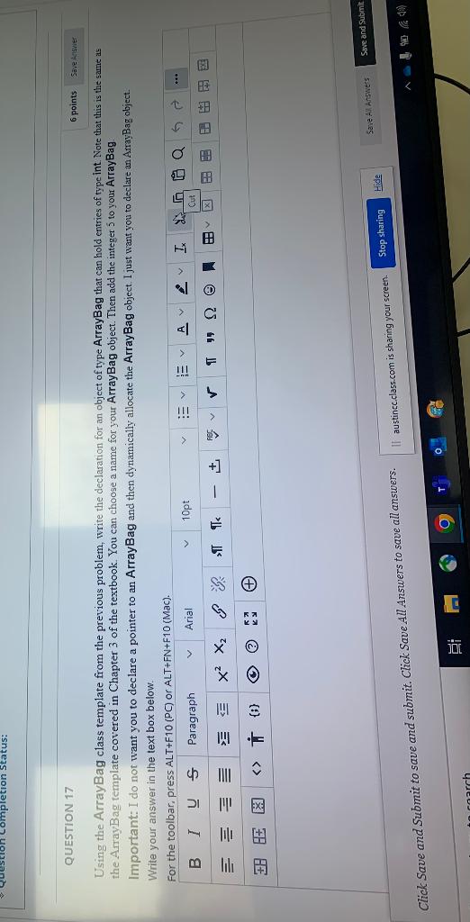 Solved Using the ArrayBag class template from the previous | Chegg.com