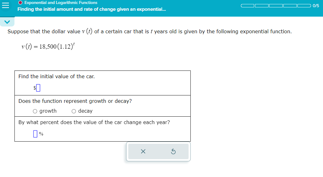 Suppose that the dollar value v(t) of a certain car | Chegg.com