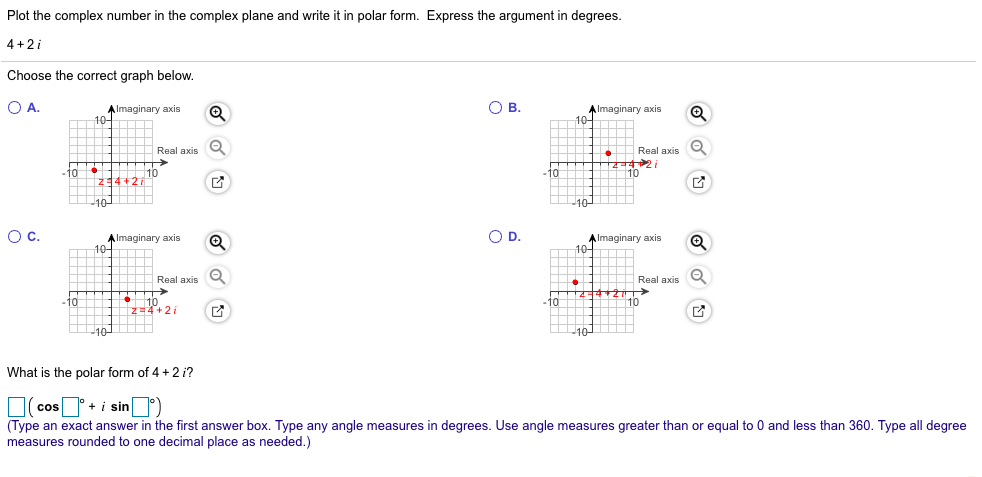 Solved Plot the complex number in the complex plane and | Chegg.com