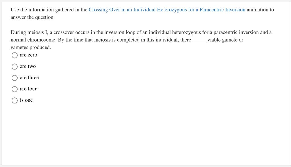 Solved Use the information gathered in the Crossing Over in | Chegg.com