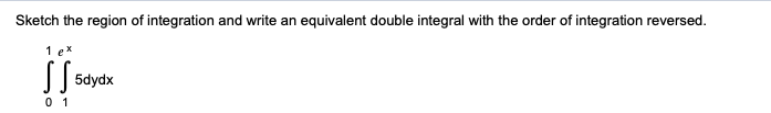 Solved Sketch the region of integration and write an | Chegg.com