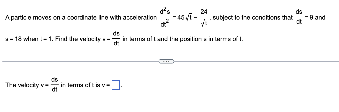 Solved A particle moves on a coordinate line with | Chegg.com
