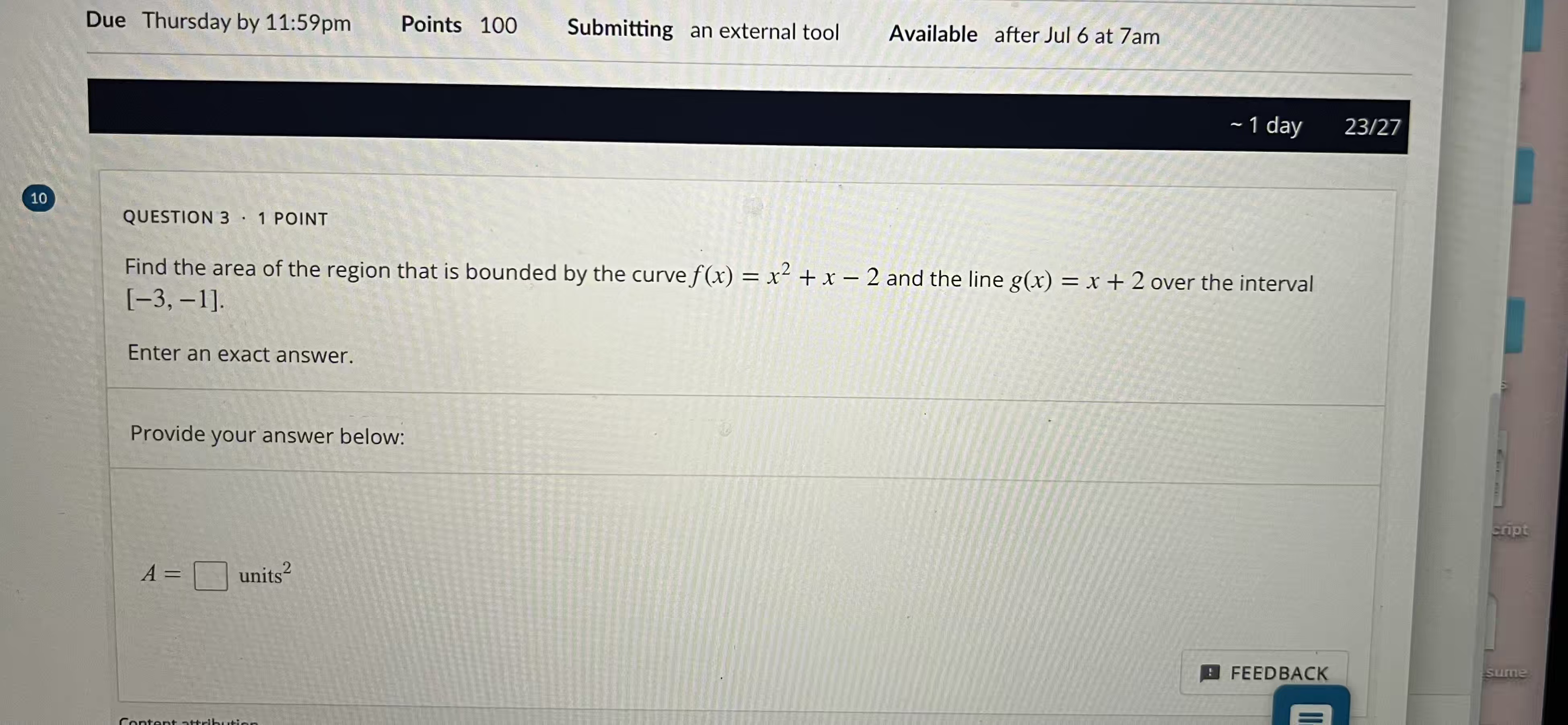 Solved R is the region bounded by the functions f(x)=−3x+2 | Chegg.com