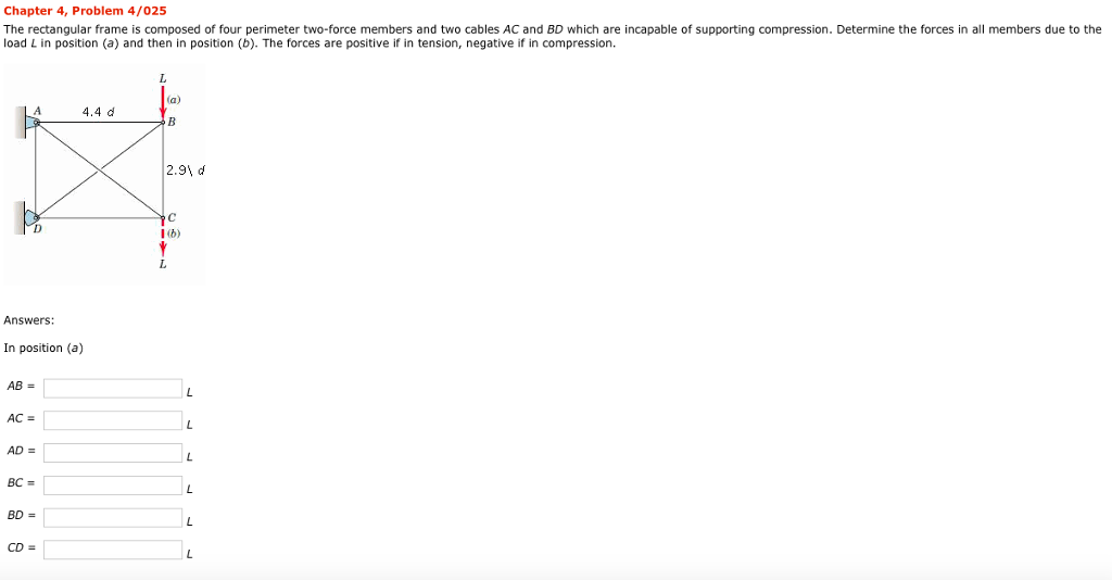 Solved Chapter 4, Problem 4/025 The rectangular frame is | Chegg.com