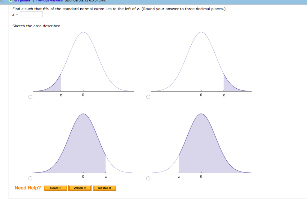 Solved Find z such that 696 of the standard normal curve | Chegg.com