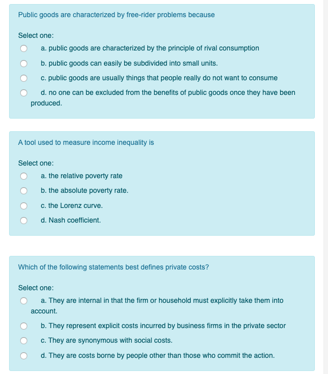 Solved Public goods are characterized by free-rider problems | Chegg.com