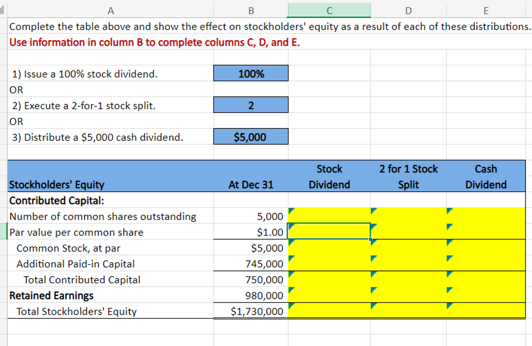 Solved Complete the table above and show the effect on | Chegg.com