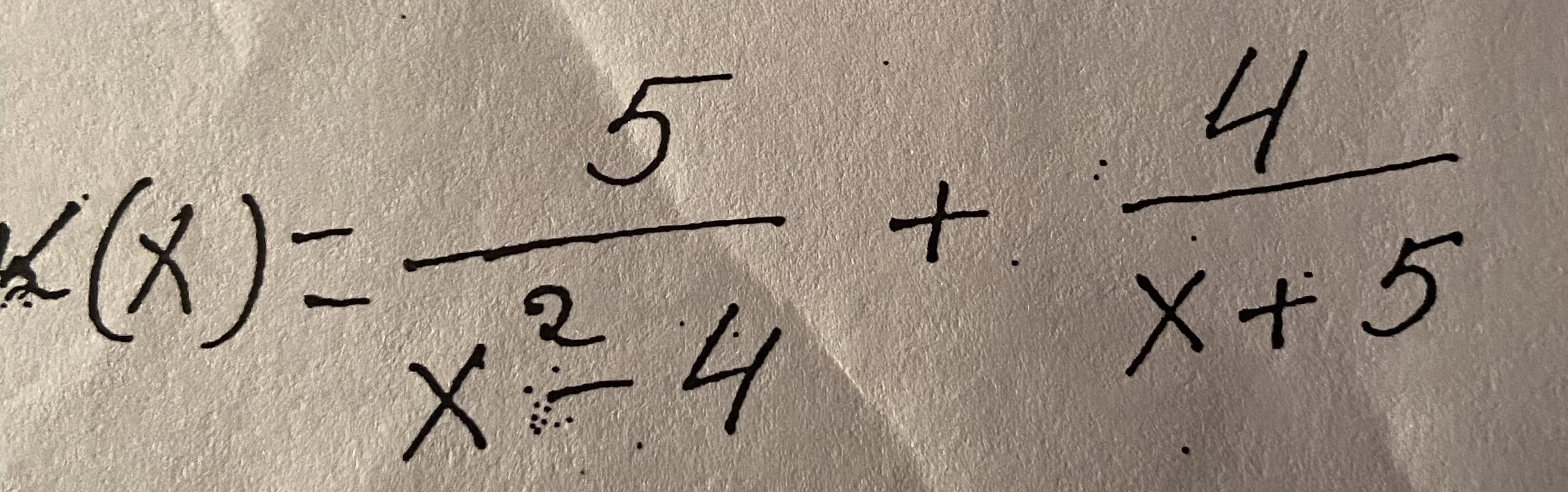 Solved k(x)=x2−45+x+54 | Chegg.com